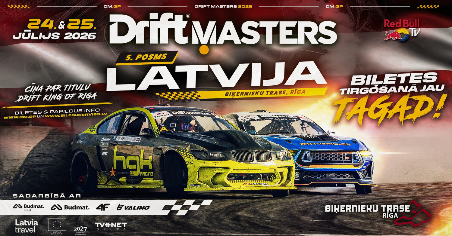 Drift Masters Riga 2026 - Biļešu Serviss